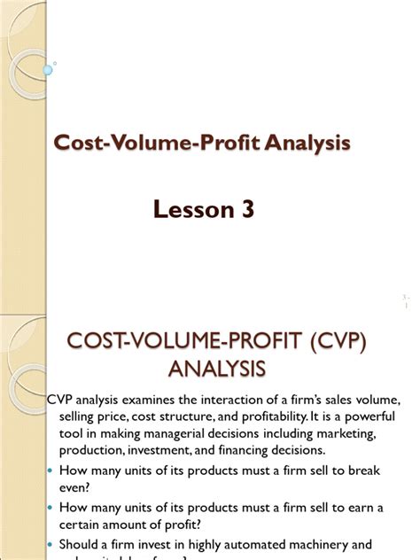 Image result for ACCA Tutorial for Management Performance in Cost Volume Analysis