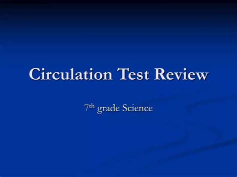 Image result for Circulation Test Procedure