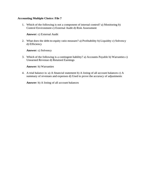 Image result for Accounting Multiple Choice Questions