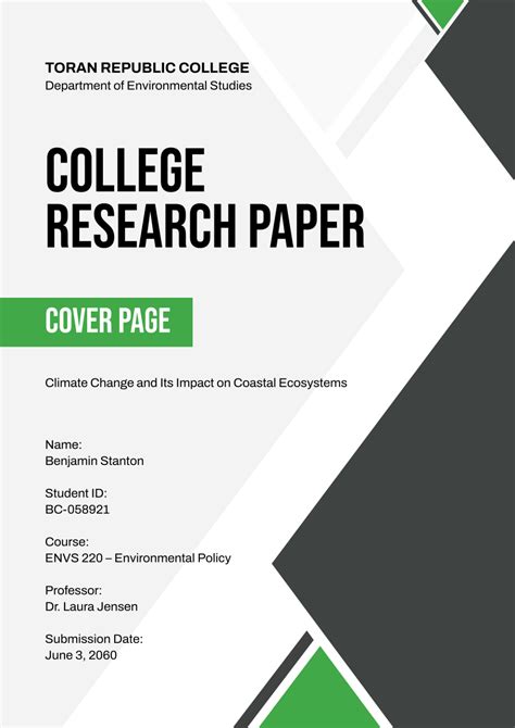 Free Research Paper Cover Page Templates to Edit Online - Free to learn