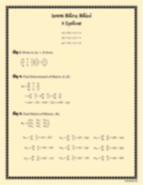 Image result for Finding Inverse Matrix 2X2 Step Bystep