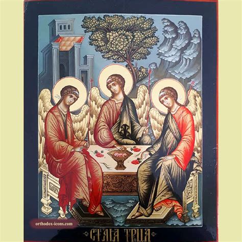 Holy Trinity Orthodox Icon | Orthodox Painted Icons | Mstyora Icons