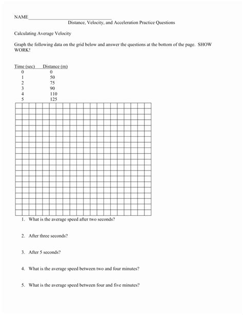 Image result for Motion Graphs Worksheet Answers
