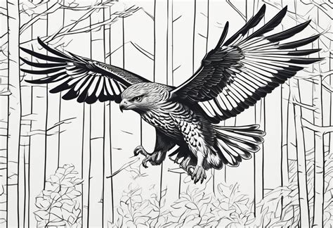 Image result for Hawk Drawing Brid