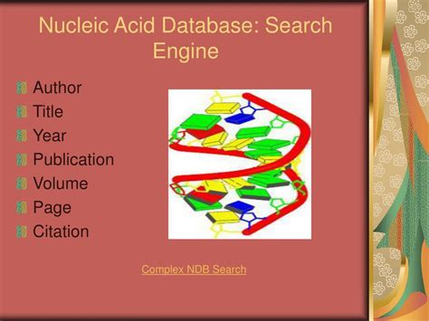 Image result for Nucleic Acid Database