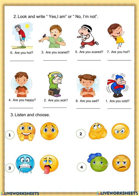 Image result for Emotions Exercises