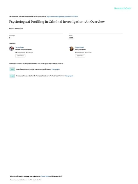 Image result for Psychological Profiling Process