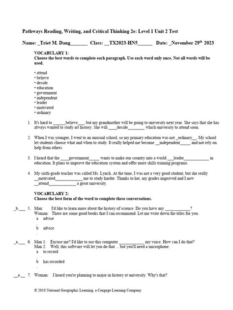 Image result for Pathways Level 1 Project 2 Evaluation Form