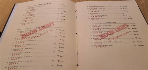 Image result for Moonlight Menu