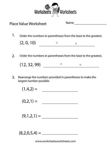 Image result for Multiple Choice Place Value Worksheets