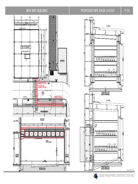 P-01 Proposed Pipe Rack Layout New WWT Building: Taisei Philippine ...