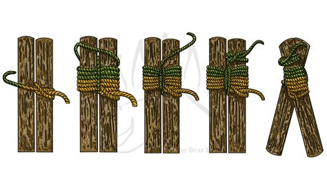 Image result for Shear Lashing Step by Step