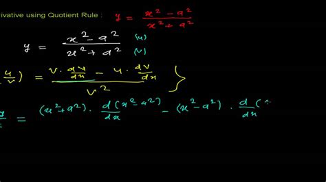 Image result for Differentiation Steps Using Derivative Rule for Quotient Math Site Youtube.com