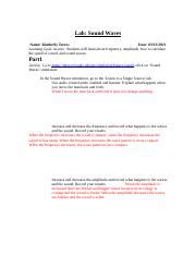 Image result for PhET Sound Simulation Lab Answer Key