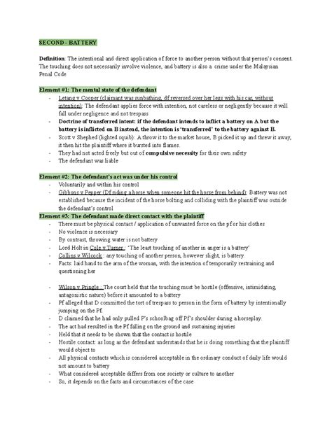 Image result for Battery Tort Example