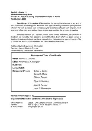 Image result for Giving Expanded Definitions of Words