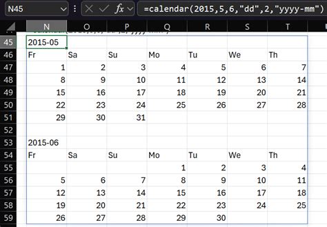 Image result for Dynamic Calendar Excel