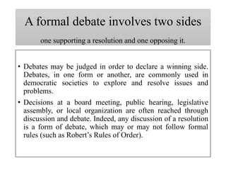 Image result for Debate Resolution Examples