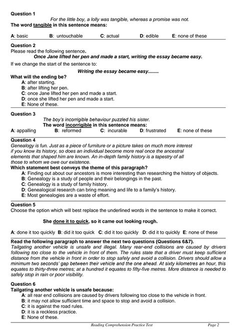 Image result for Comprehension Test Practice