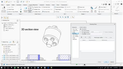Image result for Partial View Creo Drawing