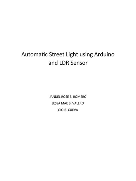 Image result for Automatioc Street Using Arduino and LDR