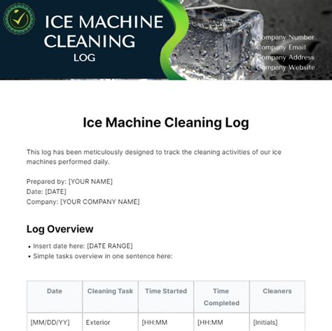 Image result for Ice Machine Log