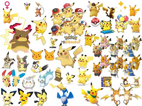 Image result for Types of Pikachu