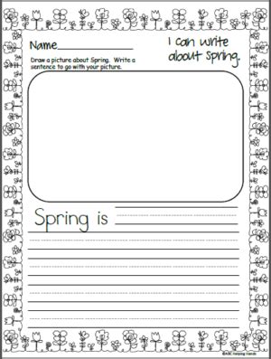 Image result for Spring Writing Page