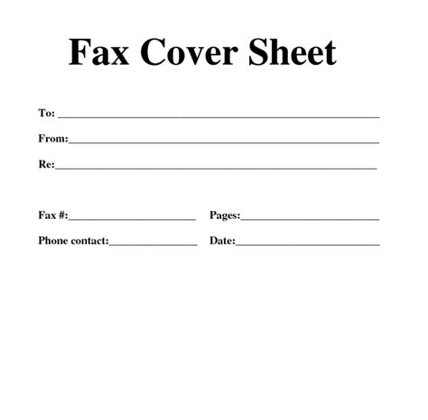 Image result for Basic Blank Fax Form
