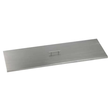 Stainless Steel Rectangular Fire Pit Cover by American Fire Glass