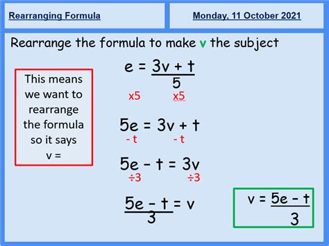 Image result for Rearranging Formula Tutorial