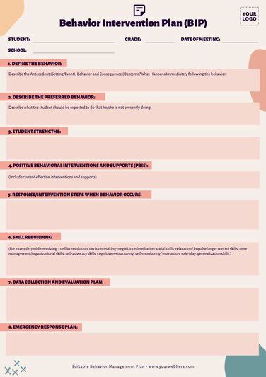 Image result for Behavior Management Plan