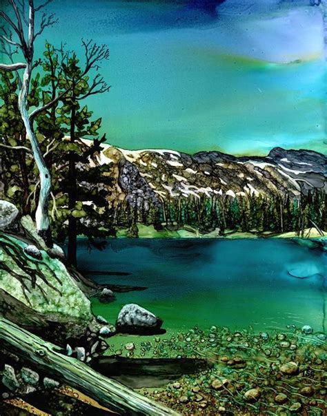 Image result for Painting Landscape Using Alcohol Inks