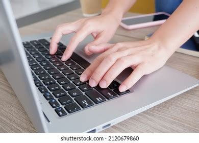Typing Laptop Keyboard Stock Photo 2120679860 | Shutterstock