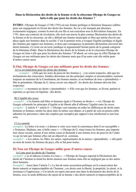 Image result for Dissertation Ddfc Olympe De Gouges