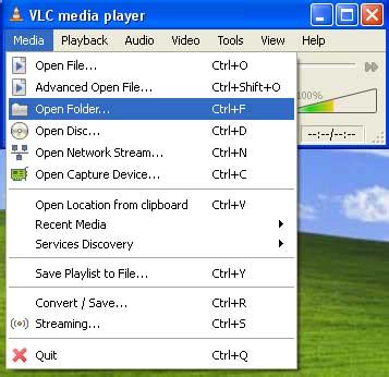 Image result for VLC Open Folder