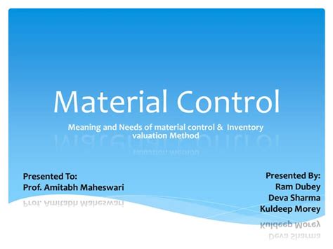 Image result for Material Control PDF