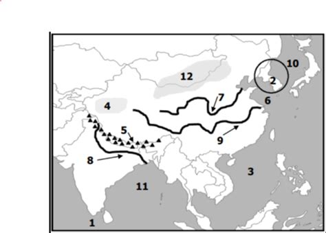 Landforms Map (Asia) Flashcards | Quizlet