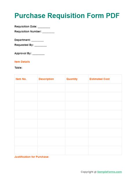 Image result for Purchase Requisition Form