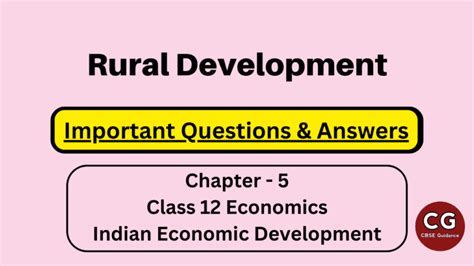Image result for Picture Based Question On Rural Development Class 12 Indian Economic Development
