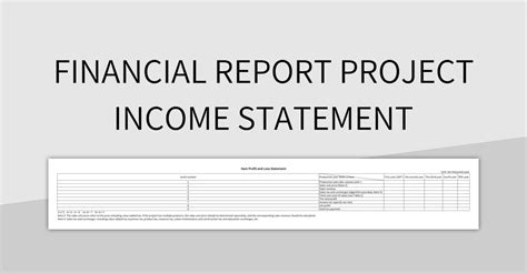 Image result for Project Financial Statement Example