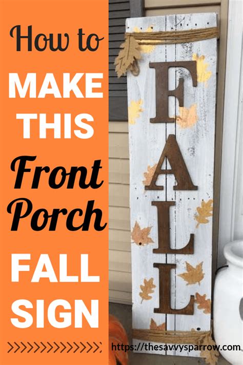How to Make a DIY Front Porch Fall Sign - The Savvy Sparrow