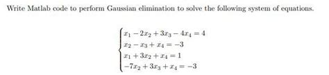 Image result for MATLAB Code for Gaussian Elimination