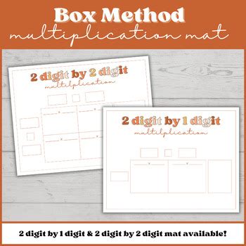 Image result for Box Method Multiplication Template