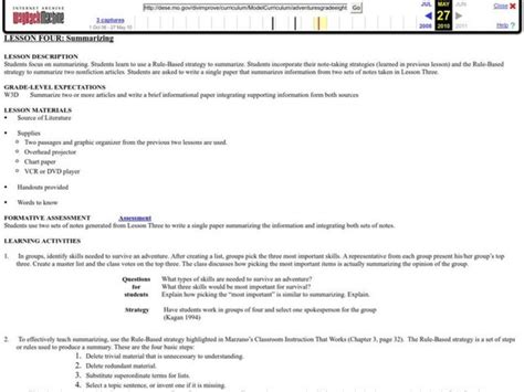 Image result for Summarizing Lesson