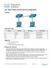 Image result for Lab Basic Switch Configuration