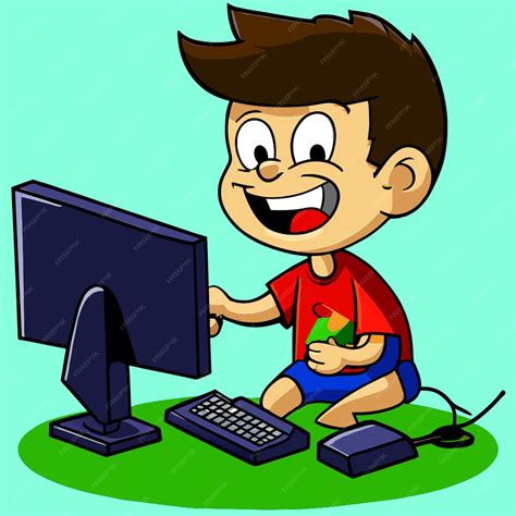 Image result for Play Computer Cartoon Images