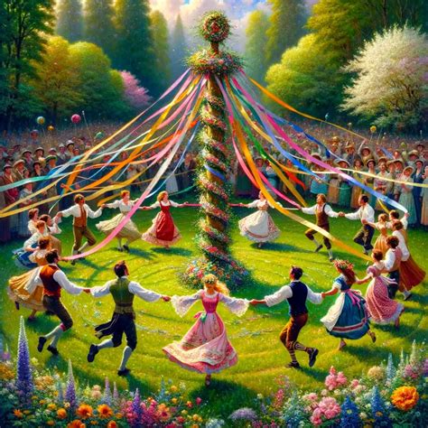 Image result for May Day Maypole Dancing