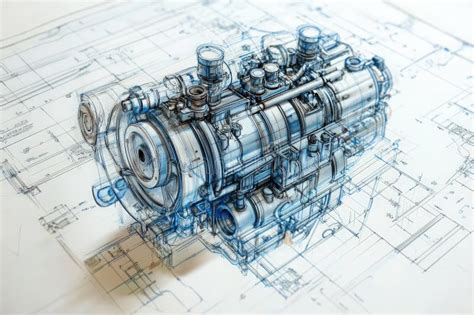 Image result for Technical Drawing Car Engine