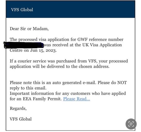 Image result for VFS Global Waiting List Email